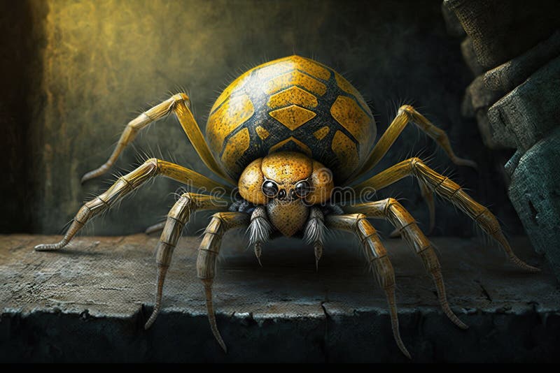 Very Fat Spider, Created with Generative AI Technology Stock Image ...