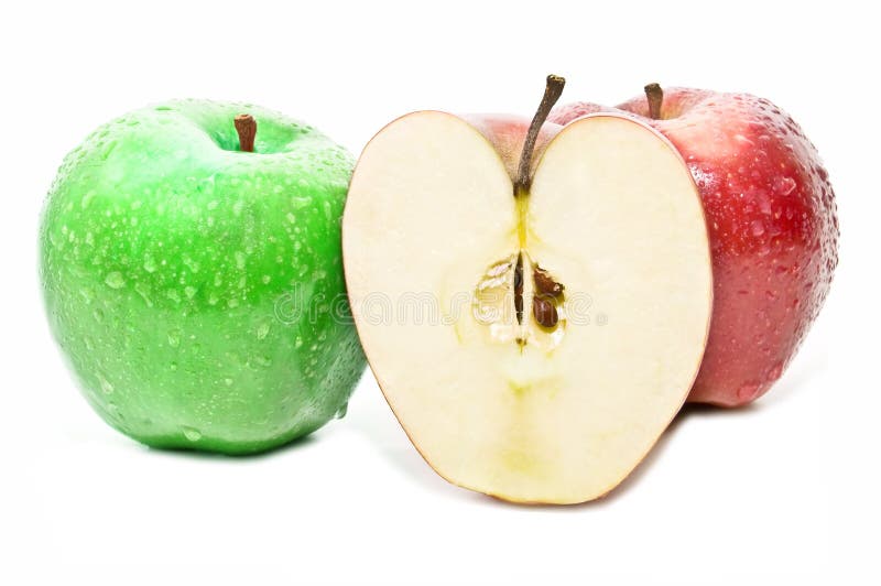 Very fresh apples stock image. Image of white, green - 13128713