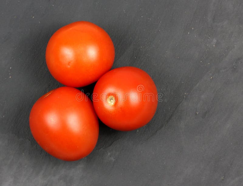Very Fresh Red Tomatoes on a Slate Stock Image - Image of culinary ...