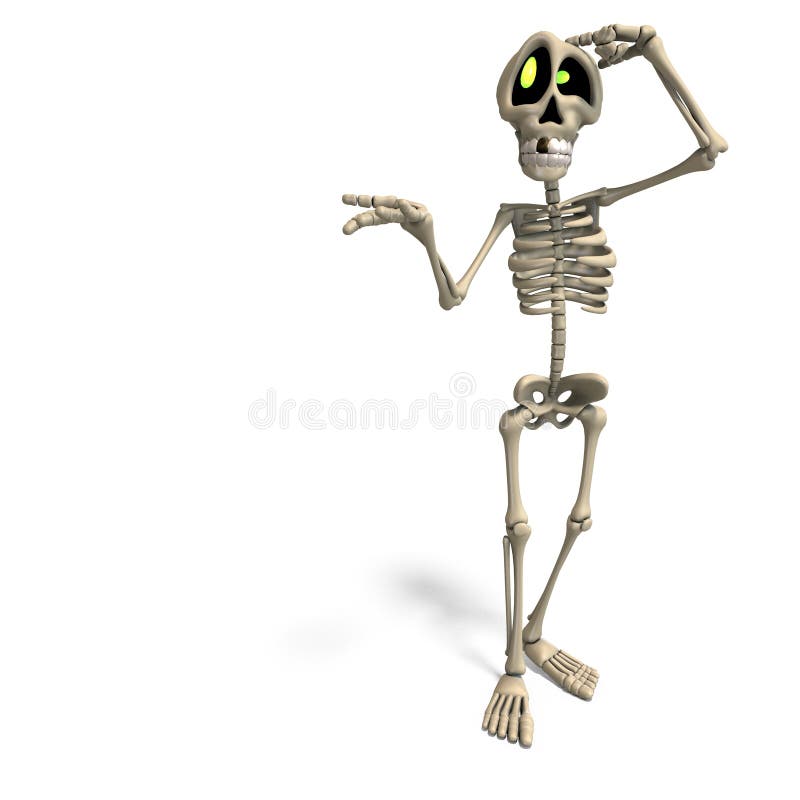 Cartoon Skeleton Welcome stock illustration. Illustration of silly ...