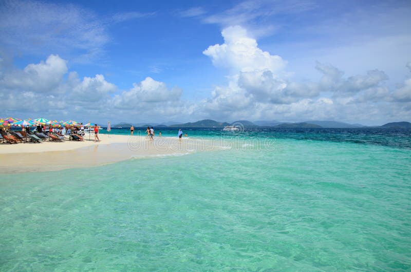 Very green beach and sea stock photo. Image of clouds - 25235696