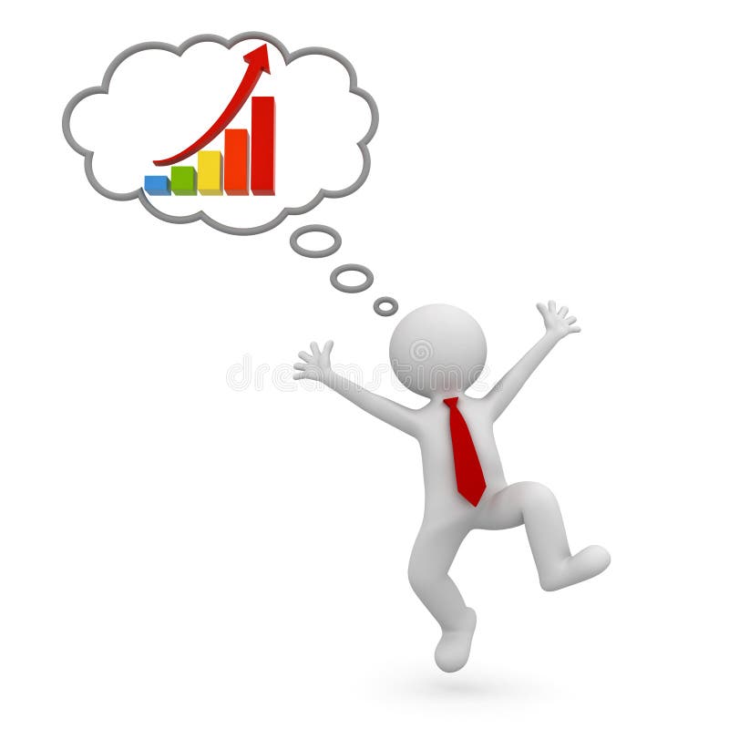 Happy 3d Business Man Graph Chart Stock Illustrations – 181 Happy 3d ...