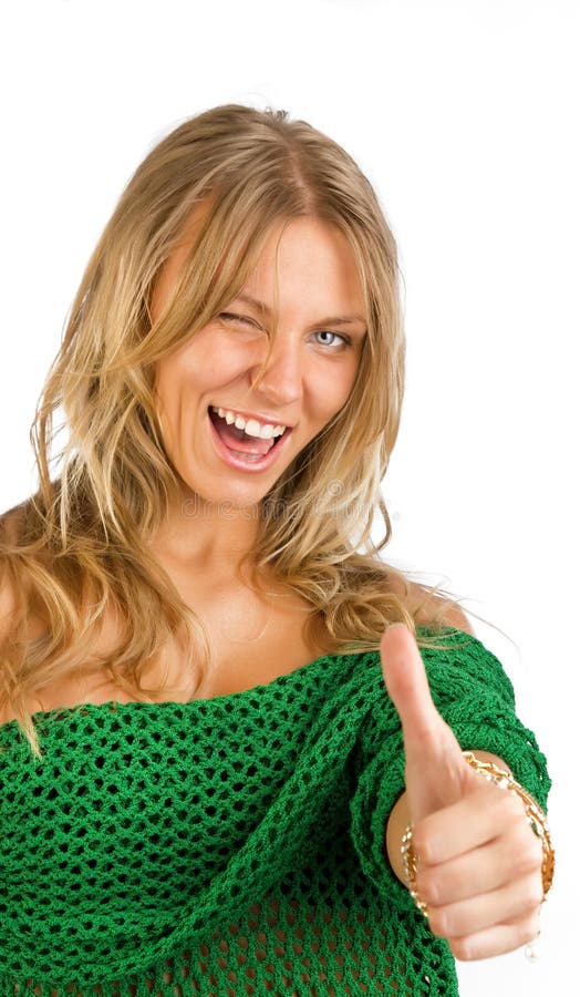 Very happy girl stock image. Image of bracelet, confident - 15587745