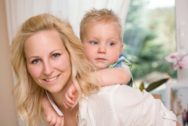 Very happy mom and son. stock image. Image of mother - 24658647