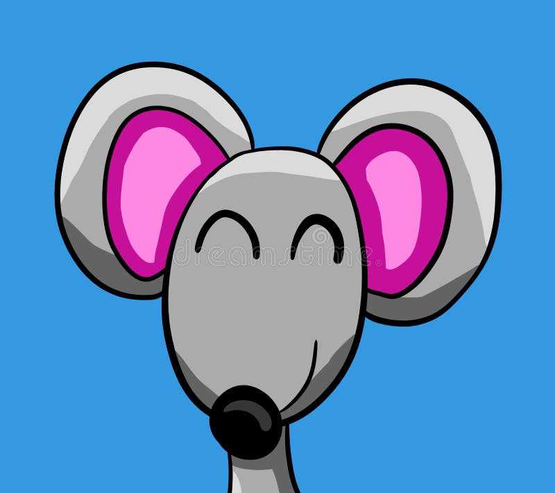 A Very Happy Mouse Background Stock Illustration - Illustration of ...