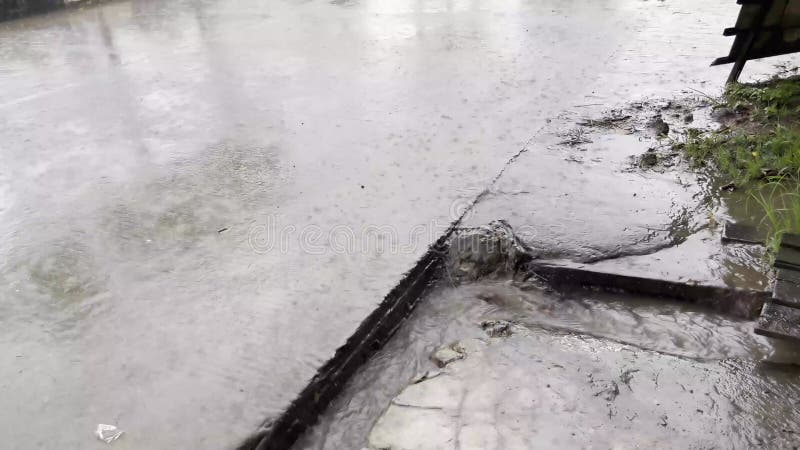 Very Heavy Rain during the Rainy Season, Torrential Downpour, Raindrops ...