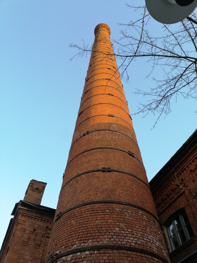 Very high brick tower stock photo. Image of power, environment - 145561698