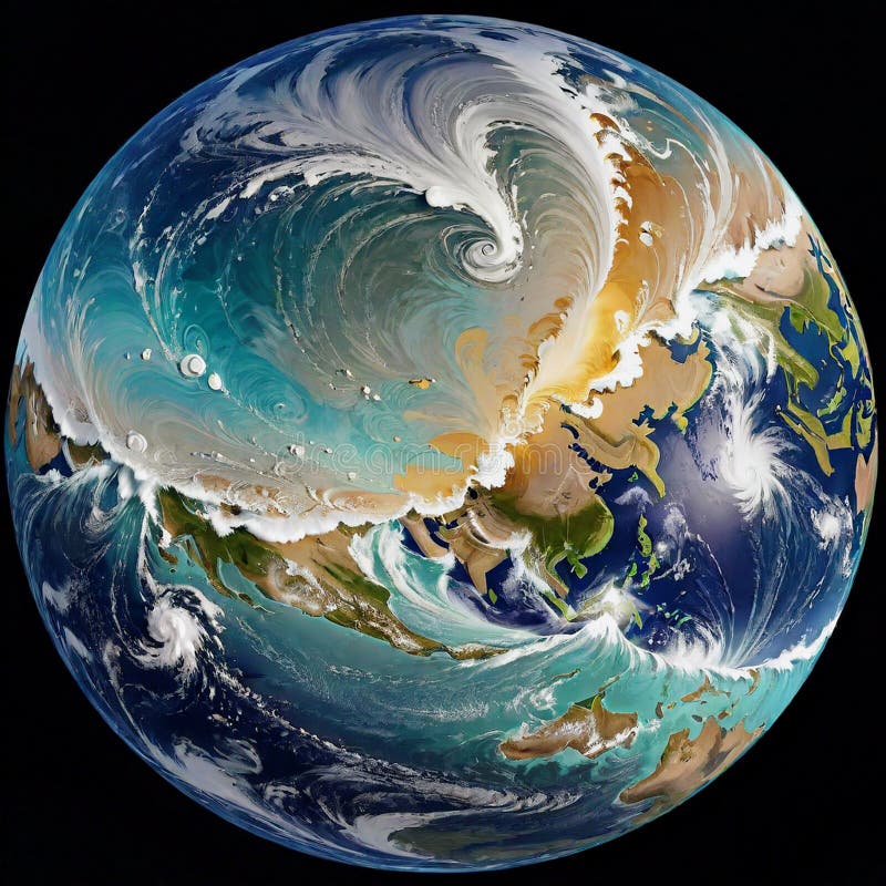 Planet Earth is Visible through the Porthole. Stock Illustration ...