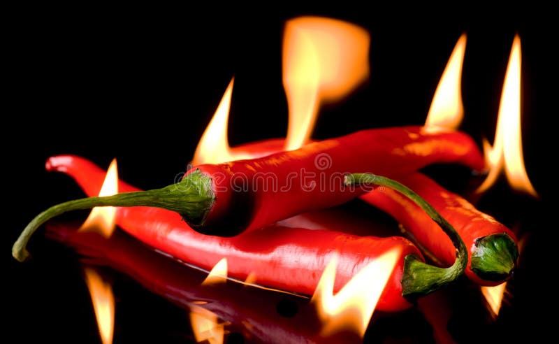 Flaming Hot Pepper stock photo. Image of pepper, food - 2061638