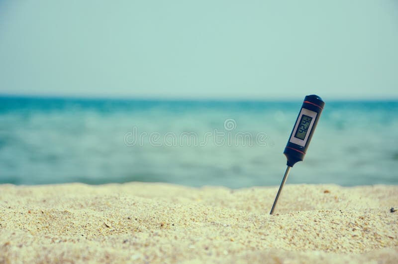 Very hot sand on the beach stock image. Image of nature - 75149187