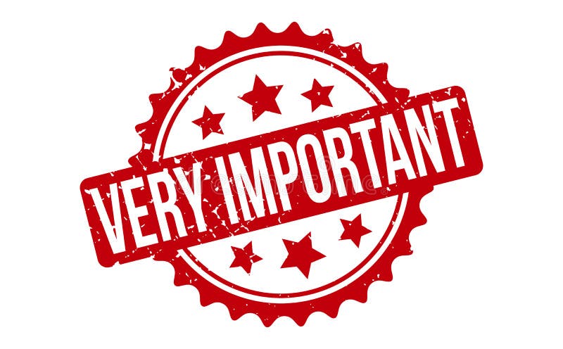 Very Important Rubber Stamp. Red Very Important Rubber Grunge Stamp ...