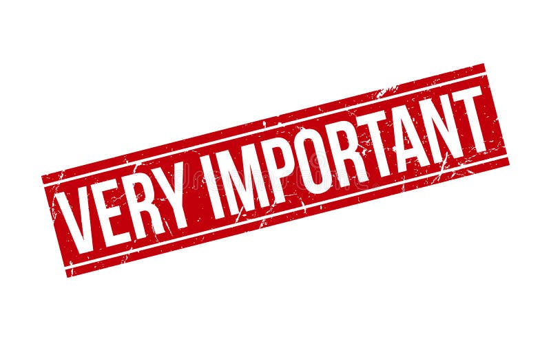 Very Important Rubber Stamp. Red Very Important Rubber Grunge Stamp ...
