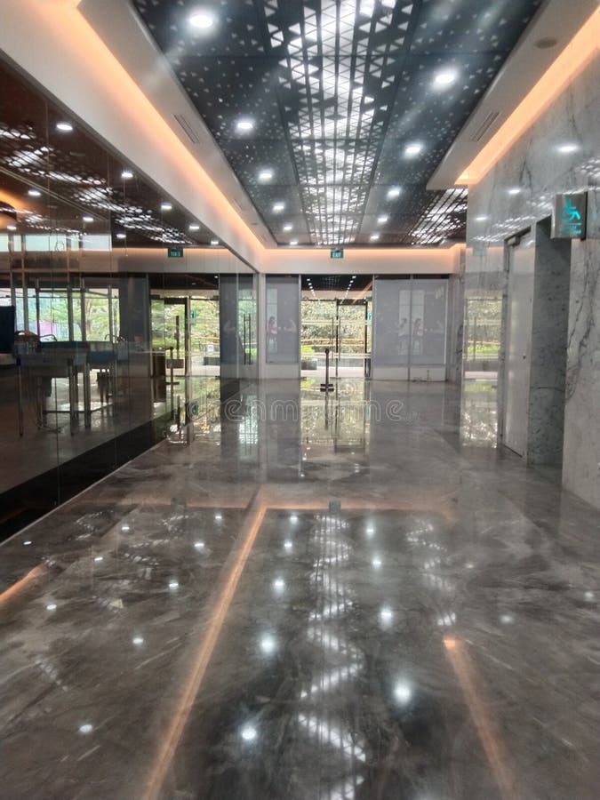 Very Impressive Building Hallway at Indonesia Stock Image - Image of ...