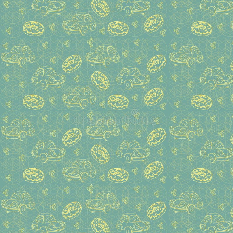 Various Shape of Things Pattern Stock Illustration - Illustration of ...