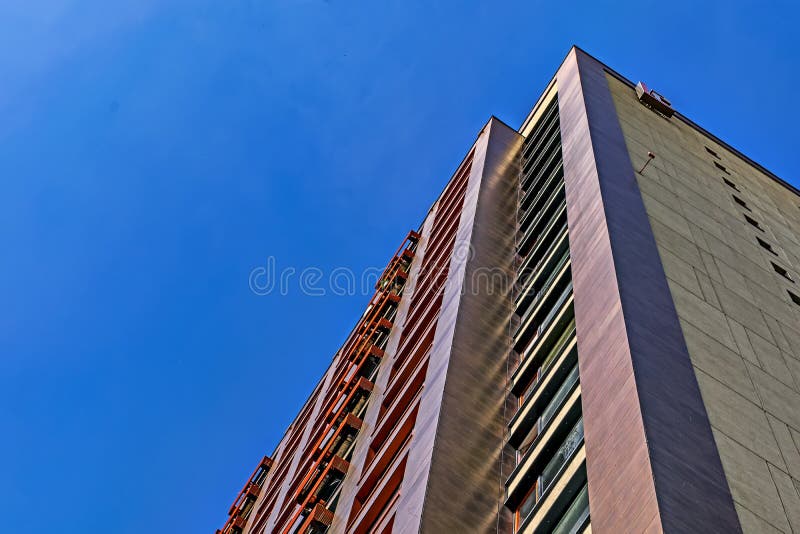 The Buildings. View from the Bottom Stock Image - Image of bottom ...