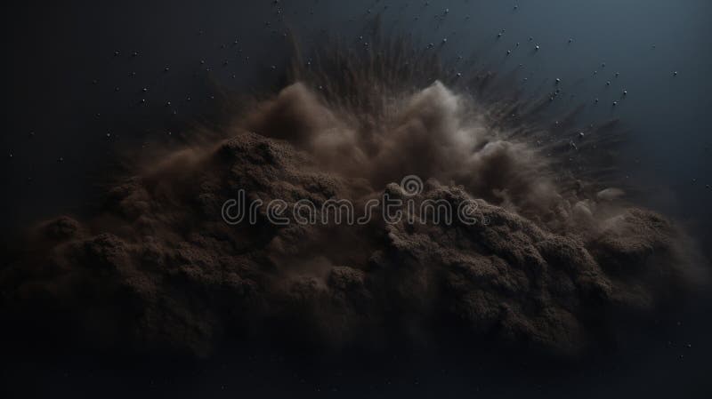 A Very Large Amount of Dust Flying through the Air Stock Image - Image ...