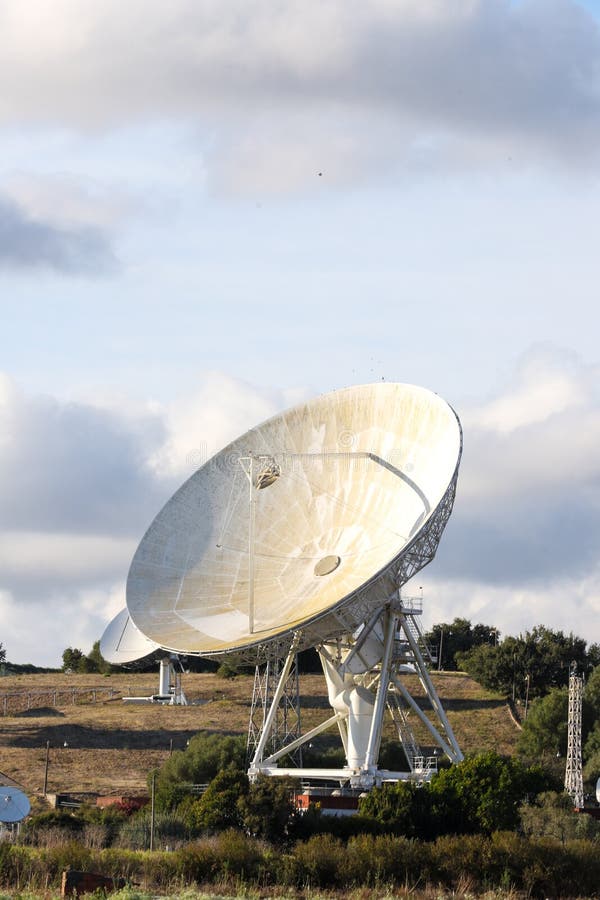 Large Satellite Parabolic Antenna Stock Image - Image of dish, antenna ...