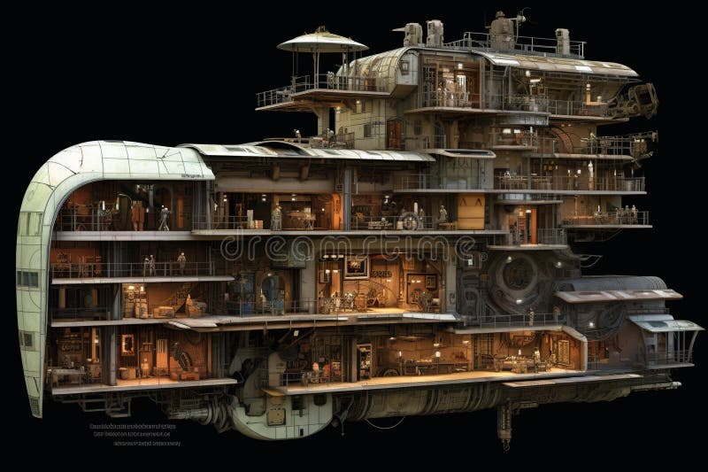 A Very Large Building with a Lot of Windows. Generative AI Image. Stock ...