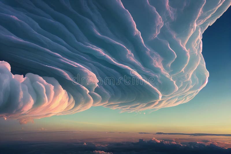 A Very Large Cloud Formation in the Sky Above the Clouds in the Sky ...