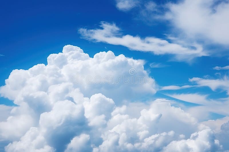 A Very Large Cloud in the Sky with a Plane in the Distance in the ...