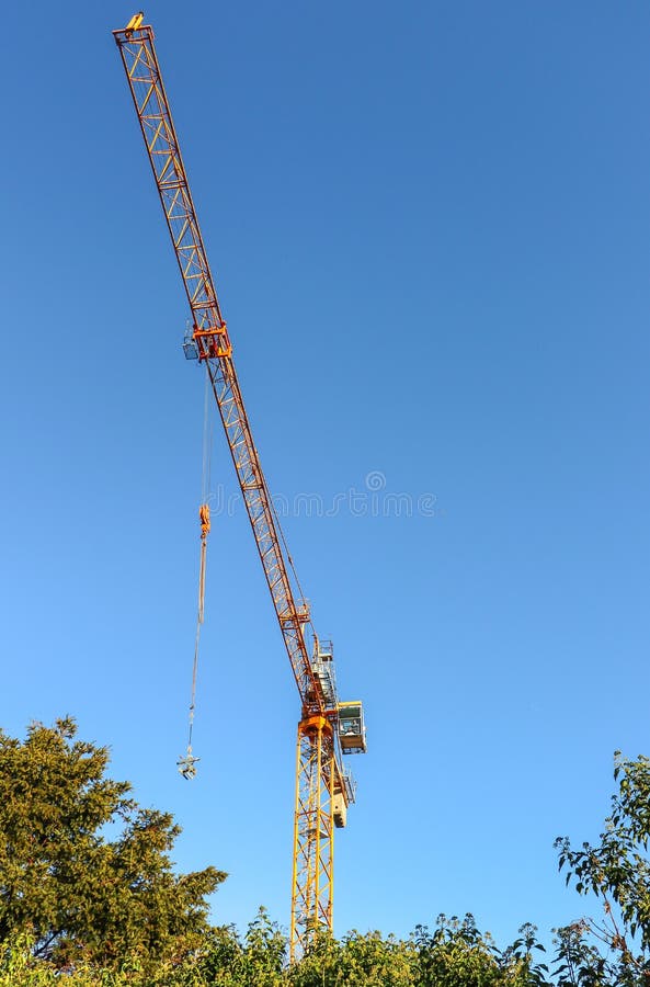 Very Large Construction Crane in Operation Stock Photo - Image of ...