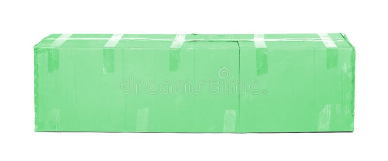 Very Large Green Cardboard Box Stock Image - Image of green, shipping ...