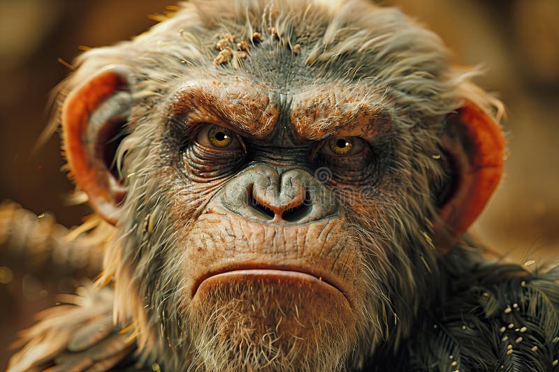 A Very Large Hairy Monkey Looking at Something with a Hawk Like Nose ...