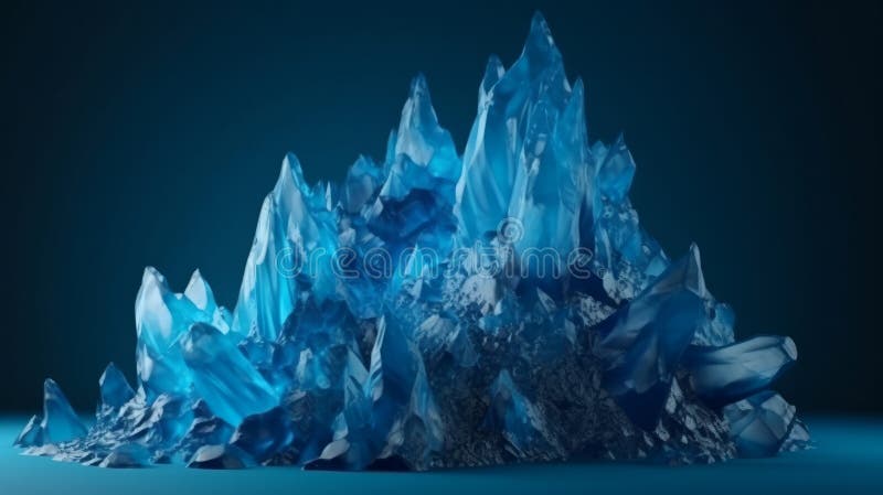 A Very Large Iceberg with Many Pieces of Ice on Top of it. Generative ...