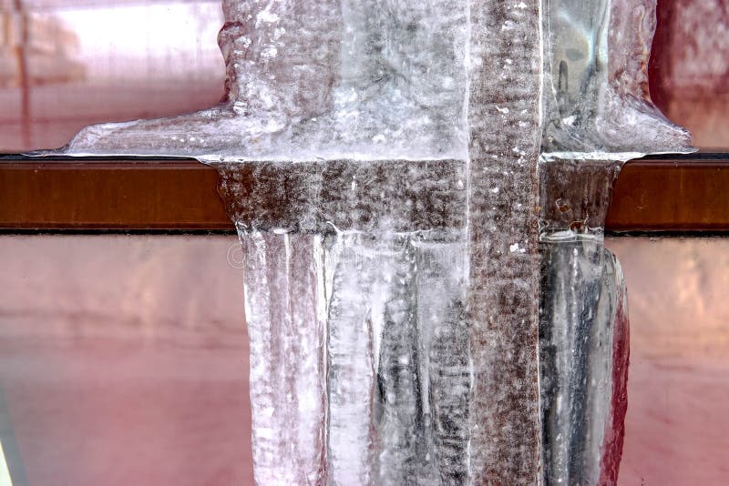 Very Large Icicles Close Up Photo Stock Photo - Image of outdoor, blue ...