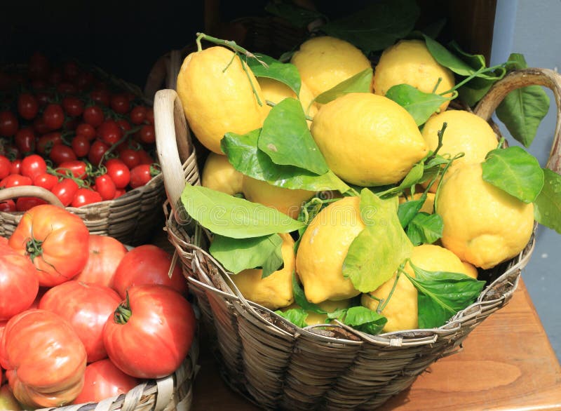 Very Large Lemons with Green Leaves Stock Photo - Image of fresh, food ...