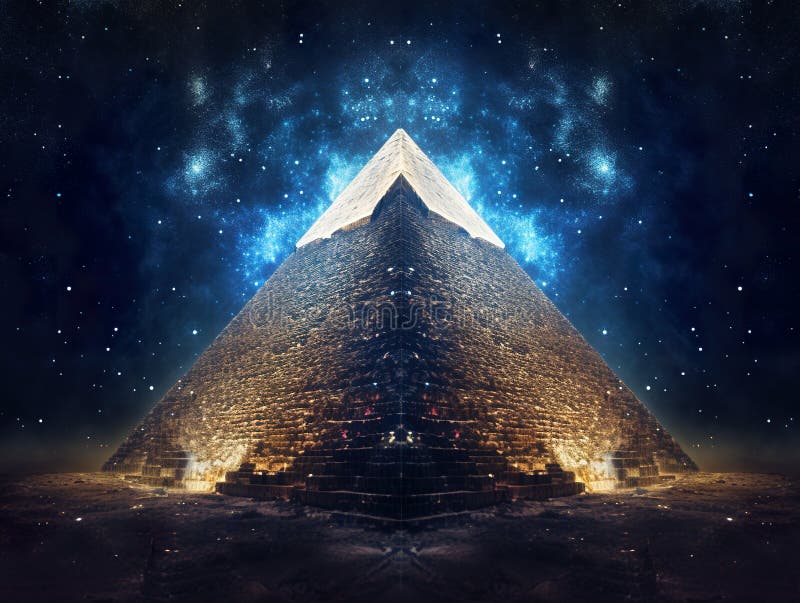 A Very Large Pyramid in the Middle of a Desert. Generative AI Image ...