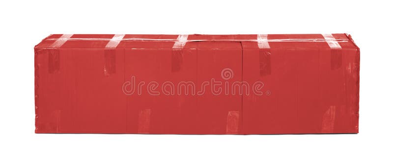 Very Large Red Cardboard Box Stock Photo - Image of cardboard, package ...