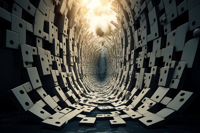 Very Large Room with Many Square Objects in it S Center. Generative AI ...