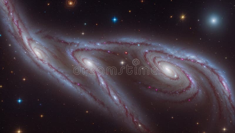 A Very Large Spiral Galaxy stock illustration. Illustration of universe ...