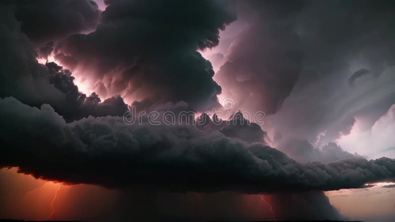 A Very Large Storm Cloud Looms in the Sky, Showcasing Dramatic Rolling ...