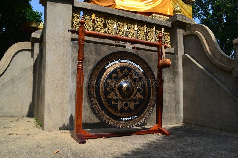 Very large temple bell. stock image. Image of door, bell - 246456401