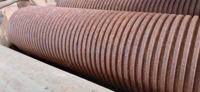 This Very Large and Visible Iron Gear is Part of a Turning Iron Stock ...