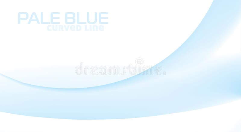 Very Light Pale Blue Curved Line. Minimal Bluish Vector Graphics Stock ...