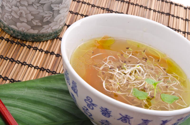 Very Light and Tasty Miso Soup Stock Photo - Image of delicious ...