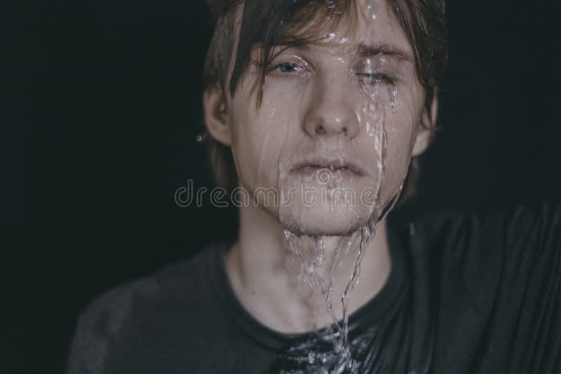 A Very Lonely Guy at Home Suffers from the Fact that he is Alone and ...