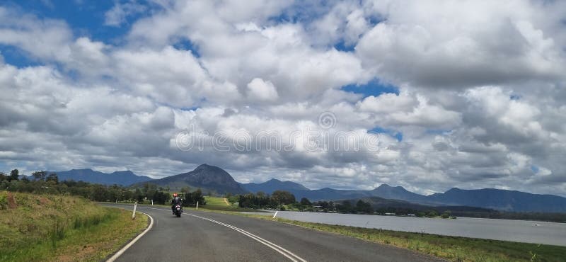 Very Long Distance Mountain Stock Photo - Image of infrastructure ...