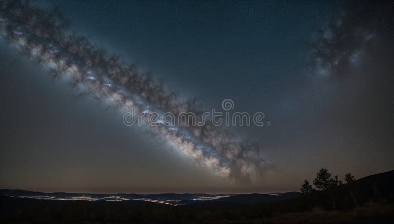 A Very Long Line of Stars stock illustration. Illustration of cosmos ...