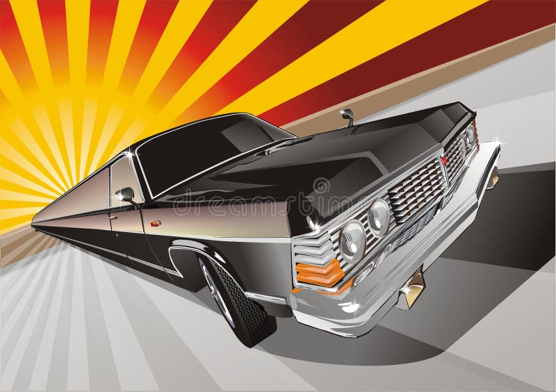 Very long vintage limo stock vector. Illustration of collection - 3363246