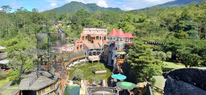 A Very Magnificent Castle in the Middle of the Forest Stock Photo ...