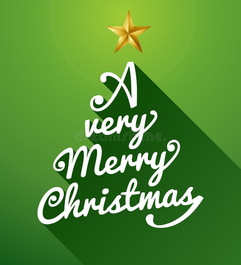 Merry christmas words stock vector. Illustration of greetings - 4349367