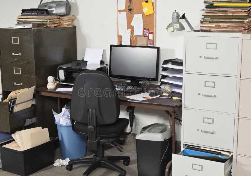 Very Messy Office stock image. Image of administrative - 19175777