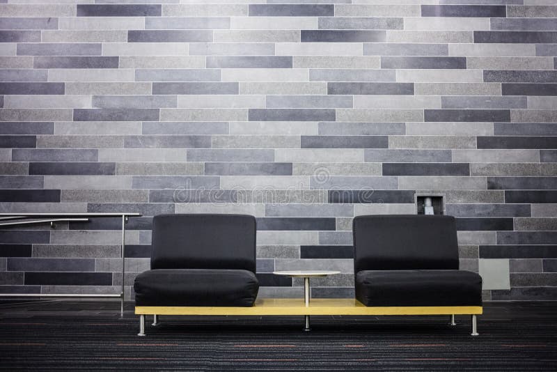 Very Modern Couch Setup stock photo. Image of brick, indoor - 52585772