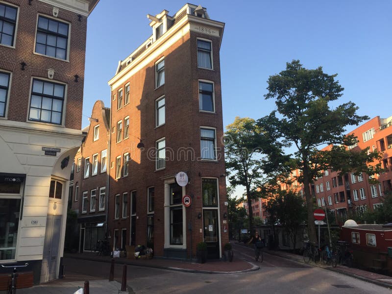 Very Narrow Hotel in Amsterdam Editorial Stock Image - Image of narrow ...