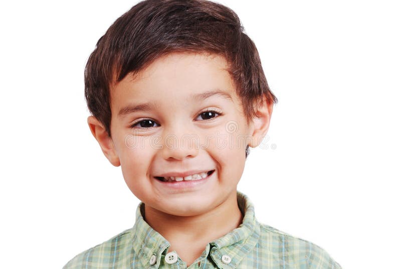 Very Nice Cute Boy with Smile on Face Isolated Stock Image - Image of ...