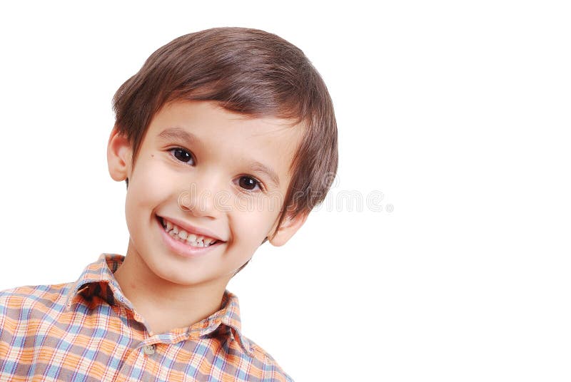 Very Nice Cute Boy with Smile on Face, Isolated Stock Image - Image of ...